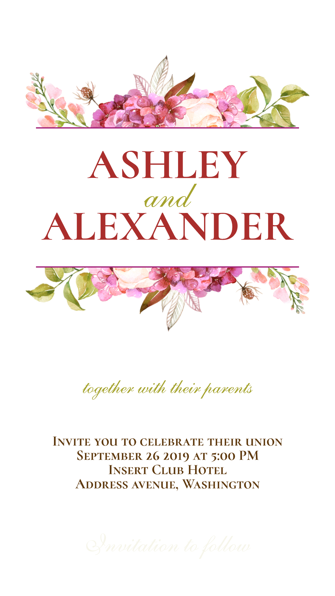 Wedding Invitation invitation Animation Template 1595509