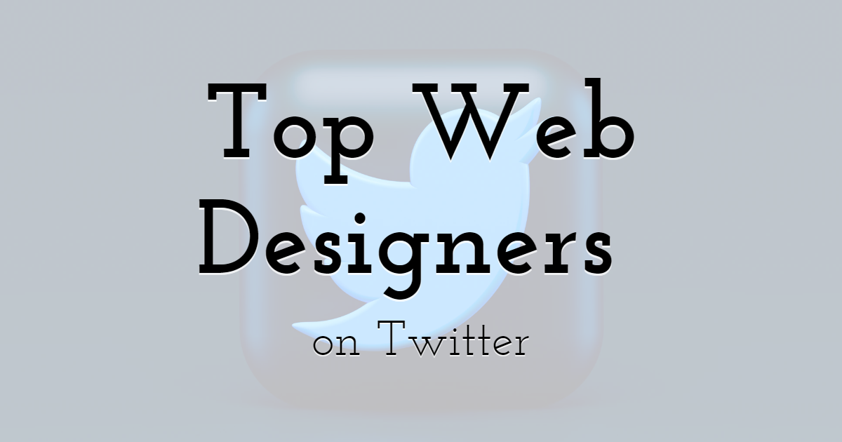 Top Web Designers on Twitter
